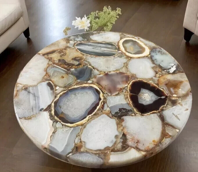 Artistic Agate Stone Table - Unique and Luxurious Home Decor | eBay