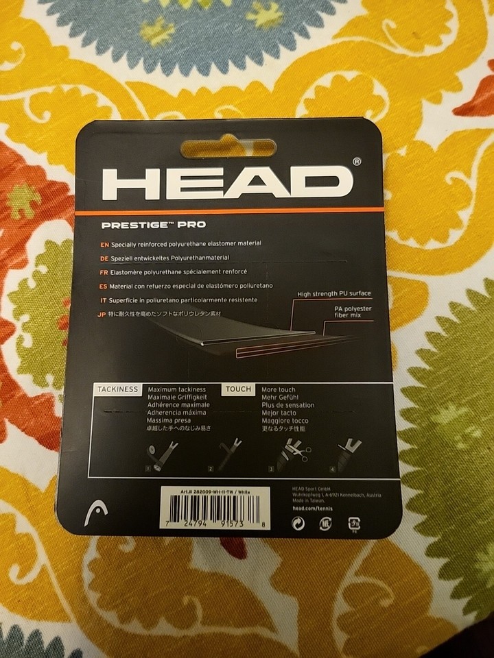 HEAD Prestige Pro Racquet Overgrip - Tennis Racket Grip Tape - White, 3 ...