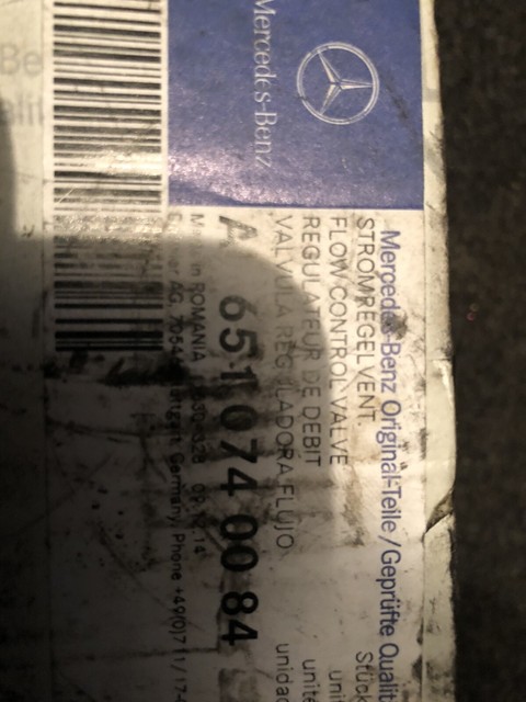 Genuine MERCEDES Om651 Fuel Quality Pressure Control Valve A6510740084 ...