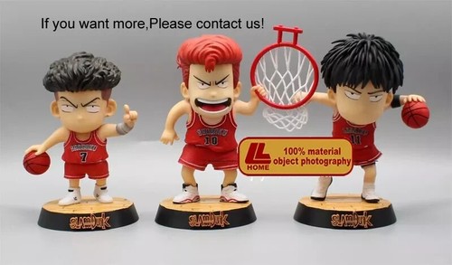 Anime Slam Dunk Kaede Rukawa Play Basketball cute PVC Figure Toy Gift ...