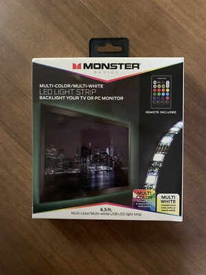 Monster Basics LED Light Strip with Remote, Multi-Color/Multi-White, 6. ...