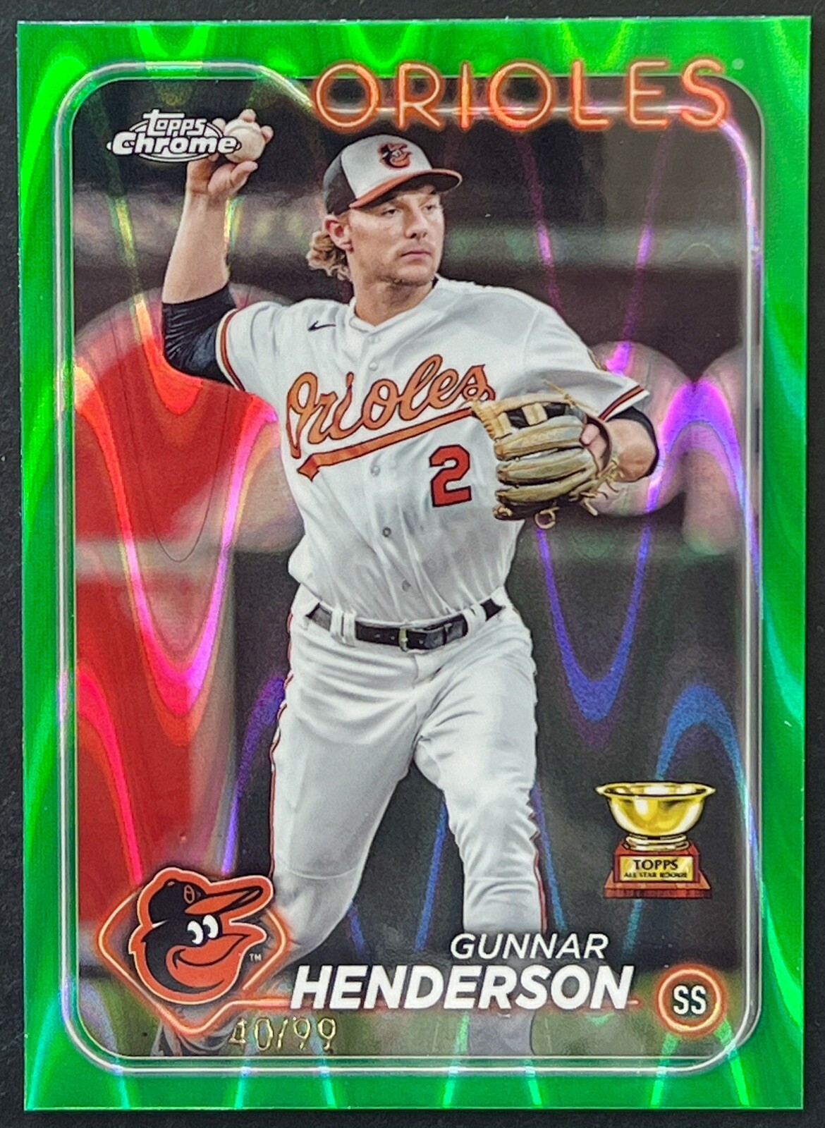 2024 Topps Chrome - Green RayWave Refractor #36 Gunnar Henderson /99 ...