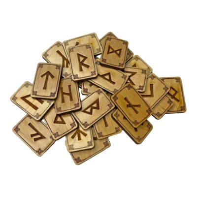Norse Runes 25pcs/set, Wooden Elder Futhark Runes Set | eBay