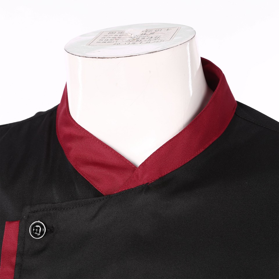Men's Chef Coat Uniform Short Sleeve Cook Jacket Restaurant Kitchen ...