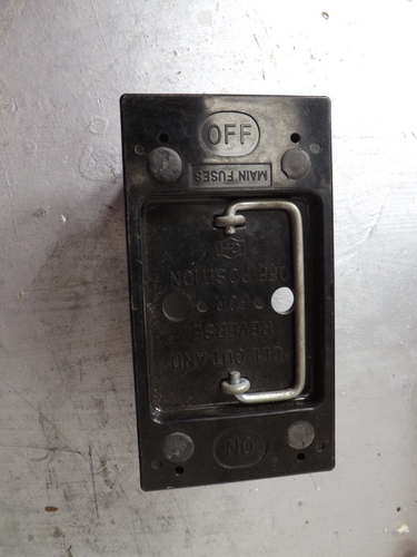 CUTLER HAMMER 100AMP MAIN FUSE PULLOUT FUSE HOLDER SILVER COLORED FUSE ...