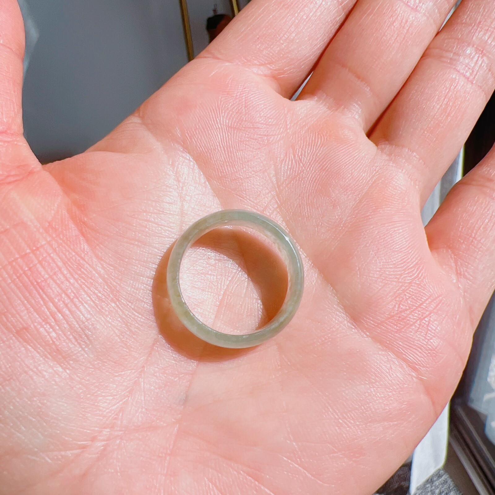 Natural A Grade/ Ice Grade Burma Jade Ring, Size 8, 18mm Inner Diameter ...
