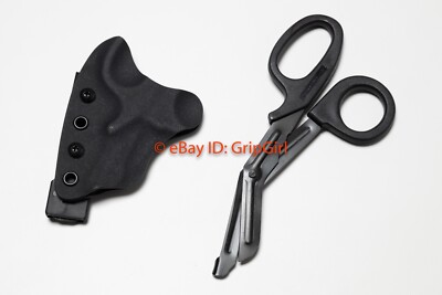 Black Trauma Shears+Black Kydex Sheath Holster TCCC Blow Out Kit Medic ...