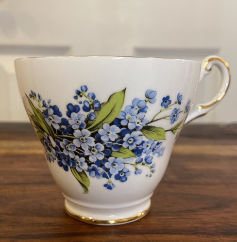 Vintage Regency England Bone China White Blue Forget Me Not Tea Cup ...