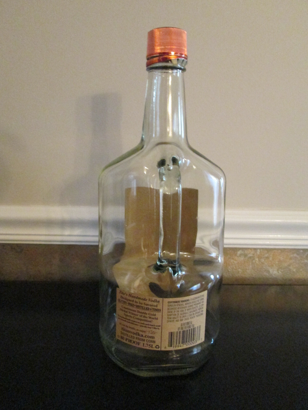 Lot of 3 Empty 1.75 Liter/Half Gallon Tito's Handmade Vodka Bottles ...
