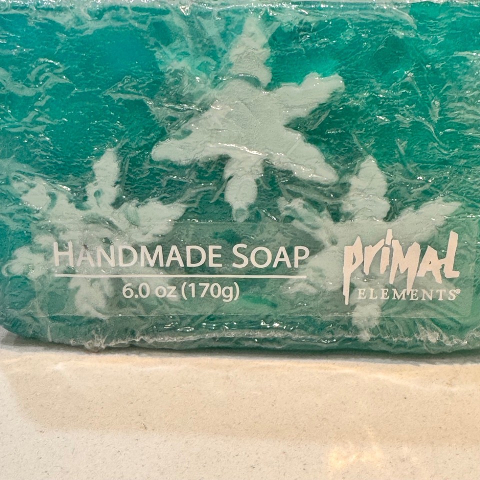 New Primal Elements Snowflakes Handmade Glycerin Soap Bar 6 oz Winter ...
