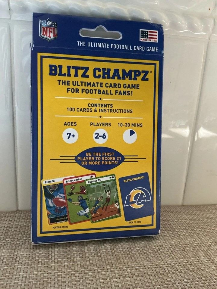 NFL Blitz Champz Card Game Los Angeles Rams Champion Play Official ...