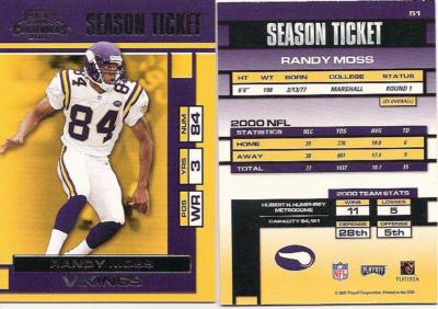 RANDY MOSS 5 CARD LOT 2001 PLAYOFF CONTENDERS # 51 | eBay