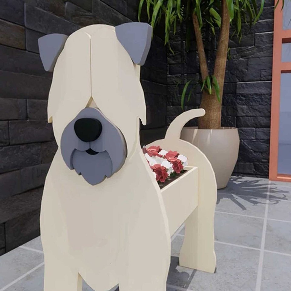 Garden Pots Rough Collie Shaped Flower Pot Outdoor Garden Planters ...