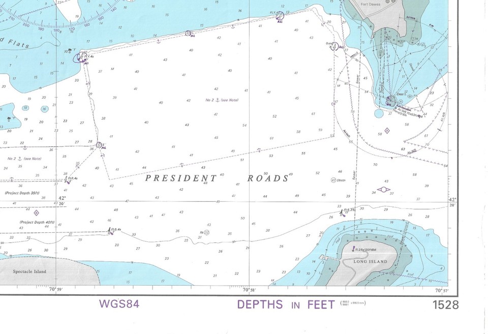 Admiralty 1528 US East Coast Massachusetts Boston Inner Harbor Map ...