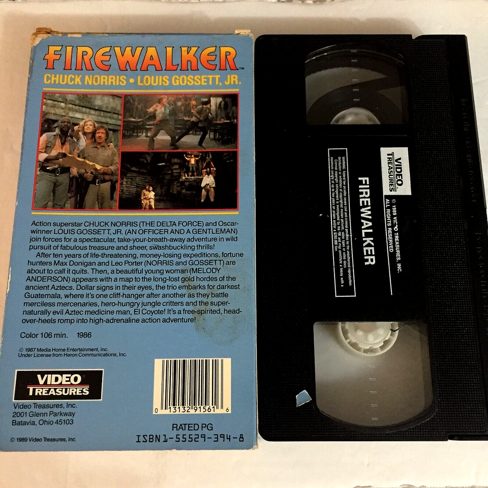 Firewalker Chuck Norris Louis Gossett Jr. VHS Tape Ships Same Day With ...