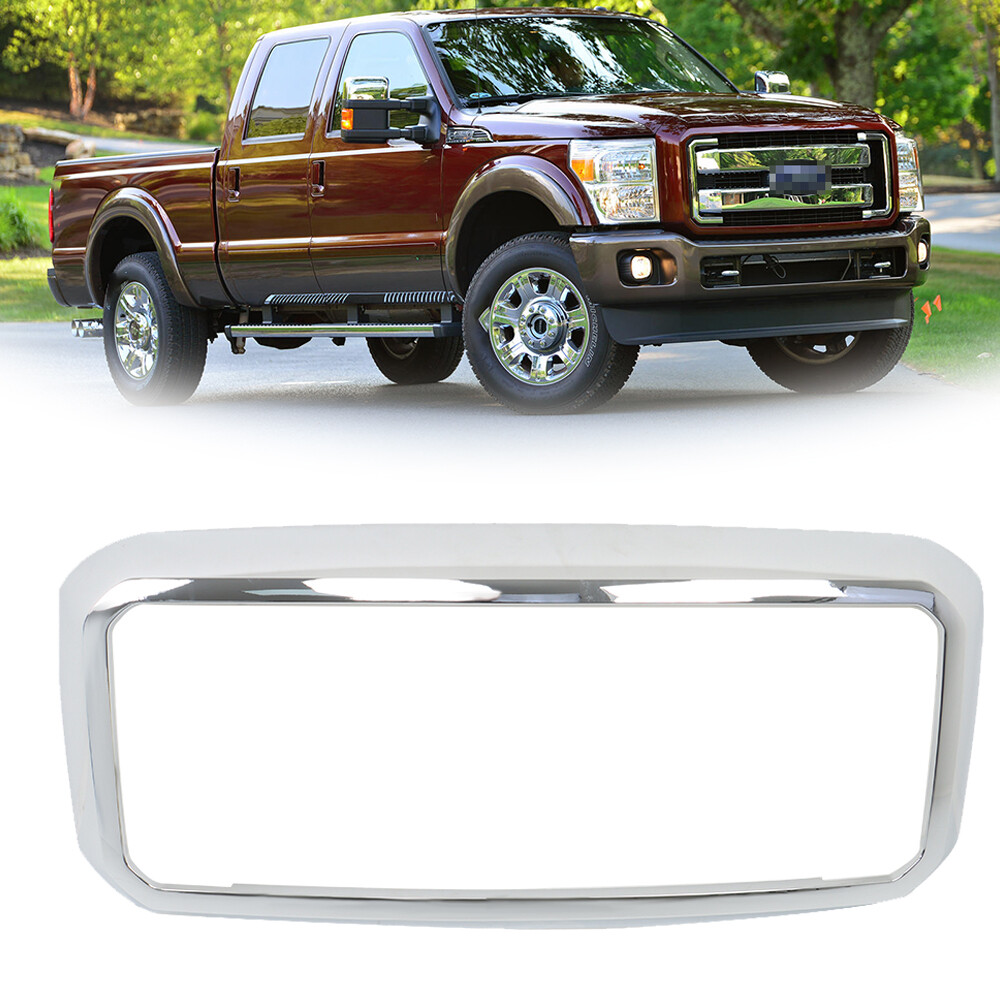 For Ford F-250 Super Duty F-350 Super Duty 2011-2016Grille Shell Chrome ...