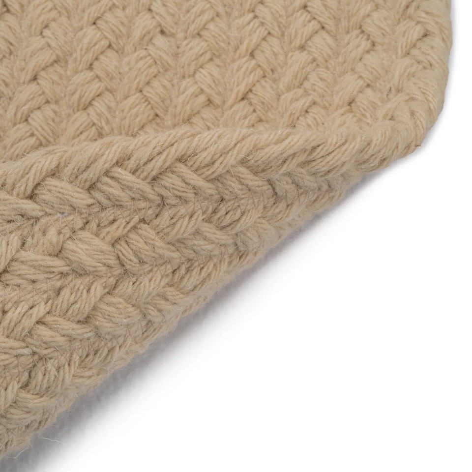 Capel Rugs Naturelle 100% Wool Natural Country Home Round Braided Rug ...