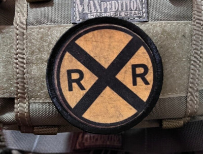Distressed RXR Railroad Crossing Morale Patch Tactical Military USA | eBay