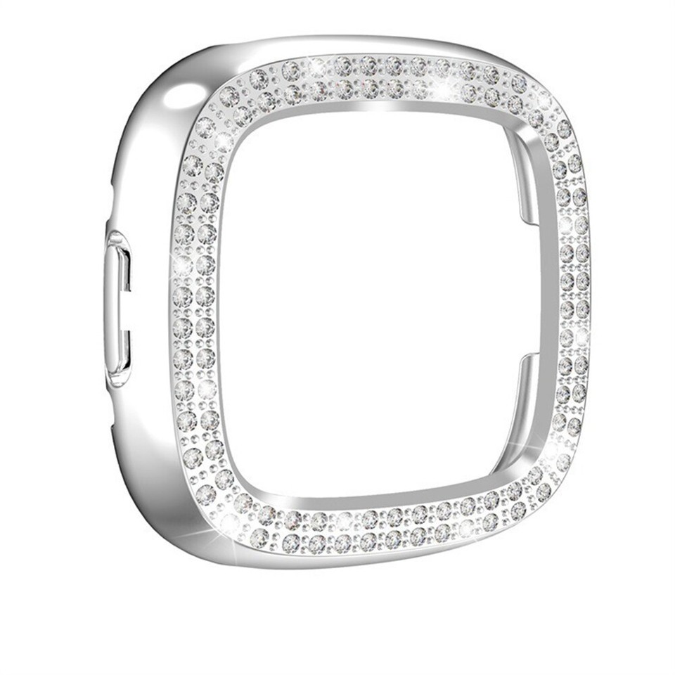 For Fitbit Versa 2 3 4 Sense Bling Diamond Stainless Steel Watch Band ...