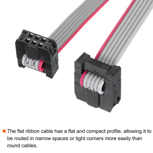 IDC 6Pin Flat Ribbon Cable, 2.0mm Pitch FC to FC Connector 30cm Length ...