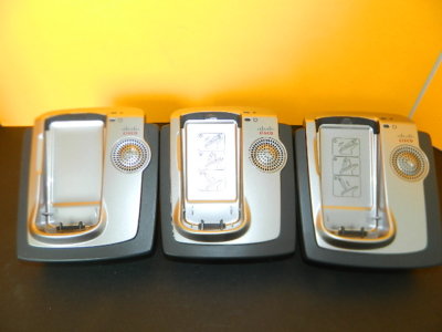 3x CISCO WIRELESS IP PHONE CP-DSKCH CRADLES NO POWER ADAPTER FOR 7921 ...