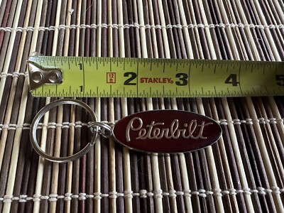 Authentic Peterbilt Red Logo Epoxy Keychain FOB Big Rig Semi Trucks ...