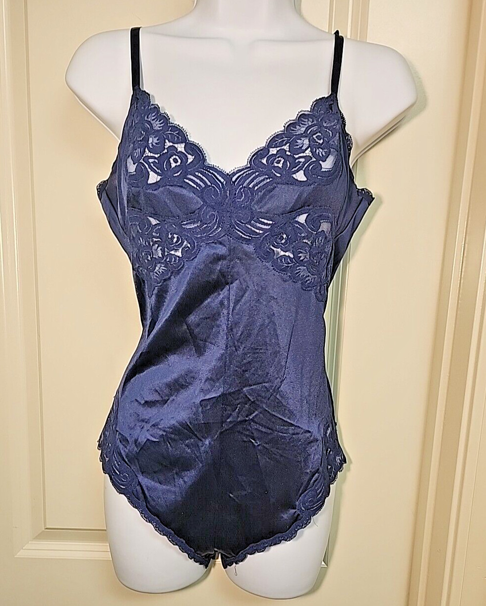 Vtg Vanity Fair Bodysuit Teddy Antron III Nylon Lace … - Gem