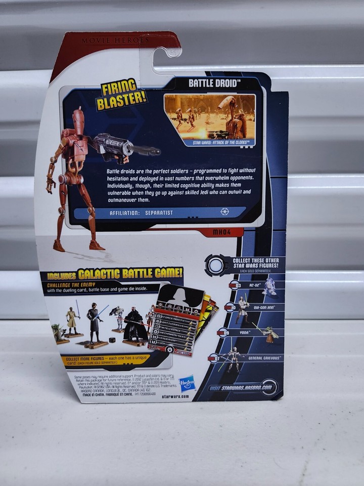 Battle Droid RED MH04 STAR WARS Movie Heroes Disney Hasbro 2012 MOC D1 ...
