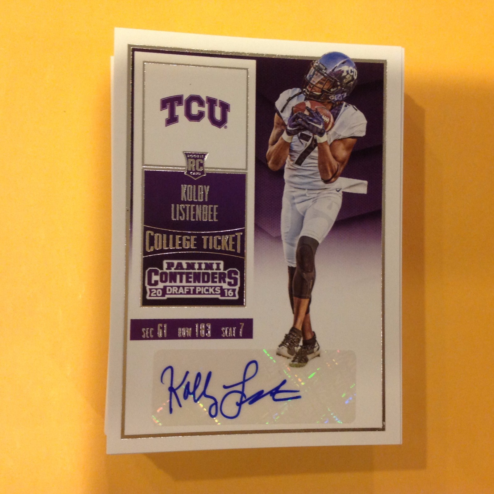 2016 Panini Contenders Draft Picks - College Ticket Kolby Listenbee ...