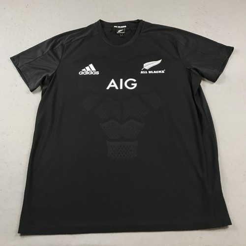 All Blacks Rugby Jersey Mens XL Black Adidas Home Uniform Kit New ...