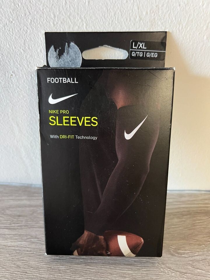 Nike Pro Football Sleeves Dri Fit Black L/XL Brand New | eBay