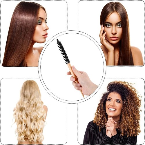 Makeup Comb Roller Comb Hair Curling Brush Round Hair Brush Mini Round ...