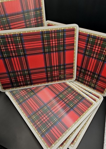Castle Melamine Table Mats, Set/6 in Orig Box. Royal Stewart Pattern ...