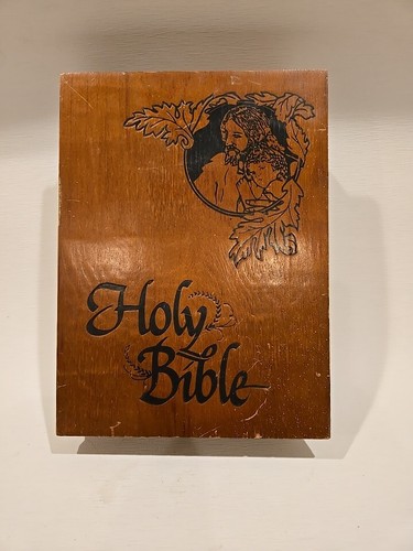 Vintage Handmade Wooden Bible Holder Box. 11.5x8.5x2.5 in | eBay