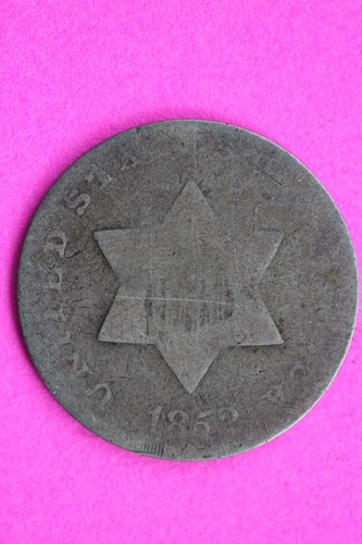 1852 Trime 3 Three Cent Silver Dime Low Grade Filler Exact Coin Shown ...