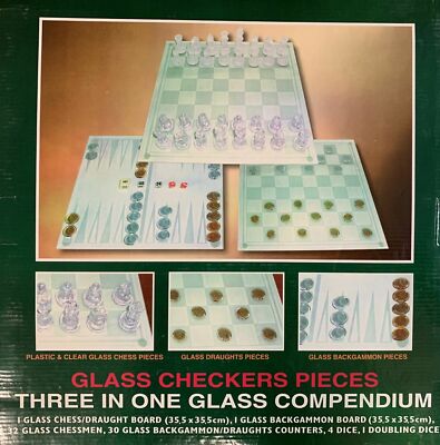 Generation Glass Checkers Pieces Limited Edition Three in One Glass ...