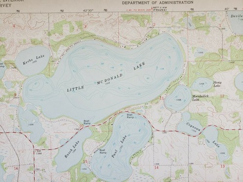 Dent, Minnesota Original Vintage 1973 USGS Topo Map 27" x 22" | eBay