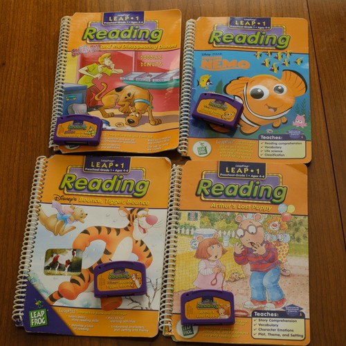 LeapFrog Leap 1 Reading Book & Cartridge Scooby, Nemo, Tigger, Arthur ...