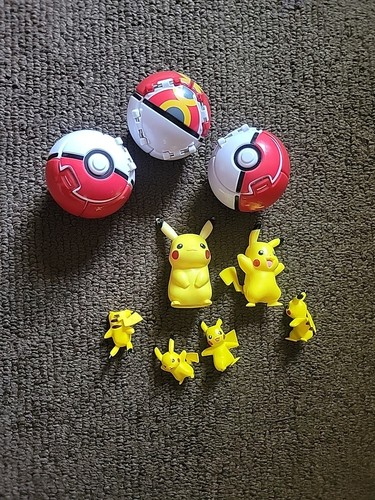 Pokemon Pikachu Throw And Pop Pokeballs Loose Lot Pikachu Lot | eBay