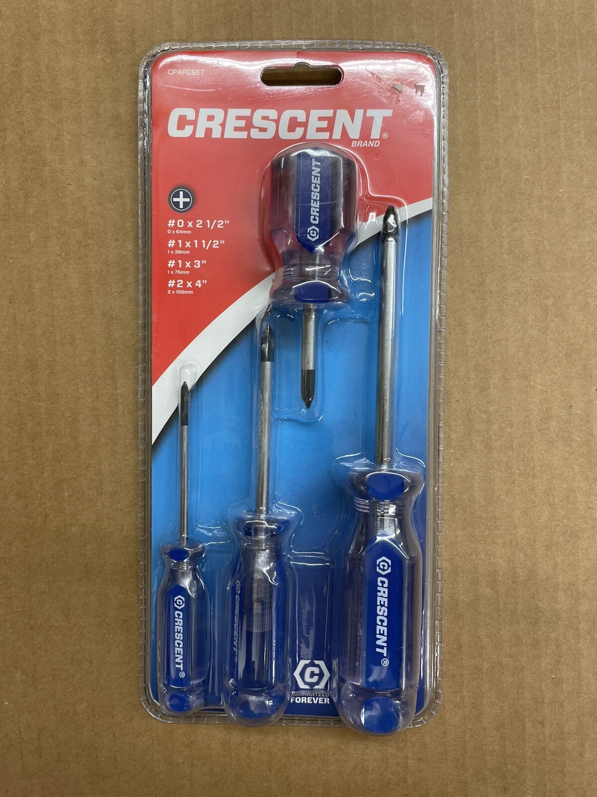 Crescent CP4PCSET Blue Solid Shaft Phillips - Screwdriver Set | eBay