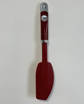 KitchenAid Red & Silver Mixing Rubber Spatula 12.5" Scraper Kitchen ...