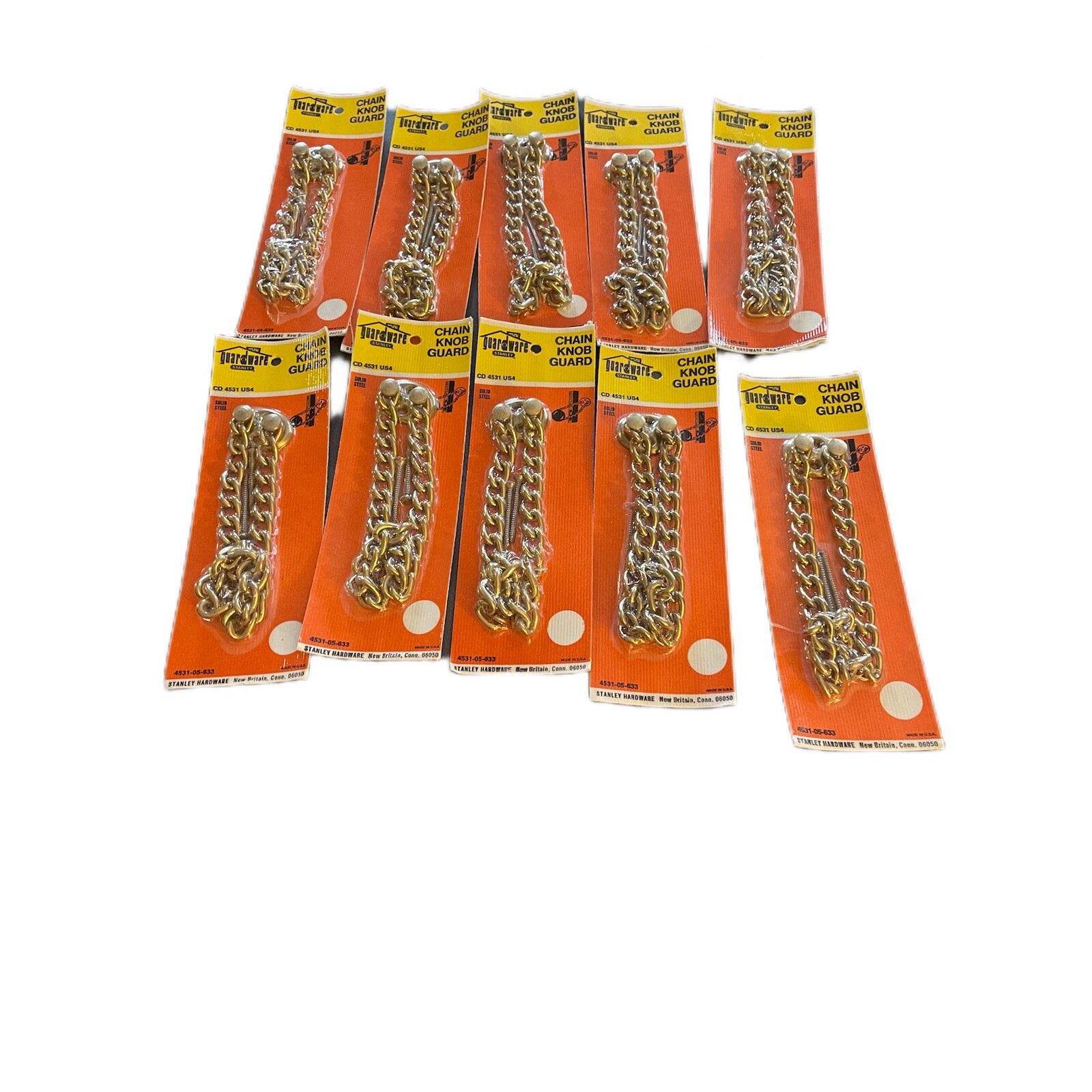 Stanley Solid Steel Chain Knob Guard Door Lock Vintage (store discount ...