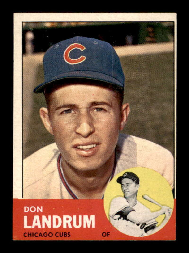 1963 Topps #113 Don Landrum VGEX Cubs UER 564821 | eBay