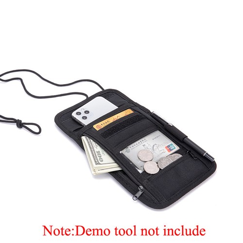 Tactical Wallet Bag ID Card Key Ring Holder Money Pouch Neck Lanyard ...