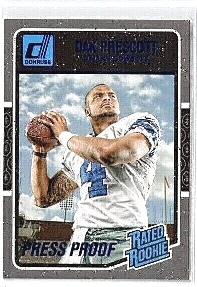 2016 Donruss Press Proofs BLUE #362 Dak Prescott RR DALLAS COWBOYS RC ...