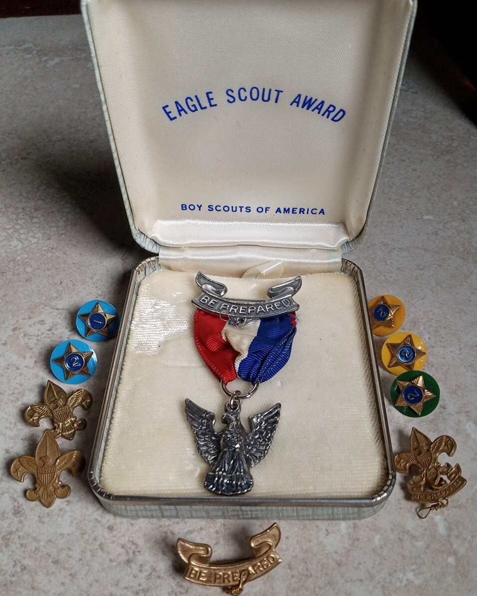 Vintage Boy Scouts Of America Pin Lot Sterling Eagle Scout Award ...