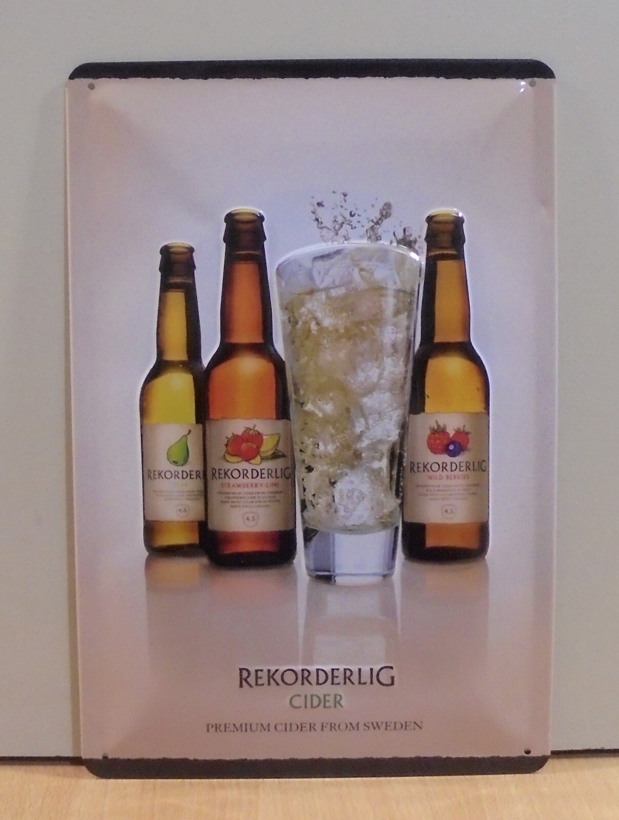REKORDERLIG CIDER ADVERTISIGN WALL TIN SIGN | eBay