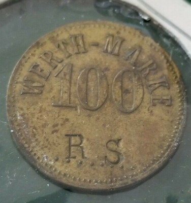 Vintage - WW1 Werth-Marke 100 R.S. German Token - RK 256 | eBay