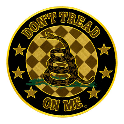 Don't Tread On Me Round Gadsden Snake Patch, Patriotic Patches | eBay