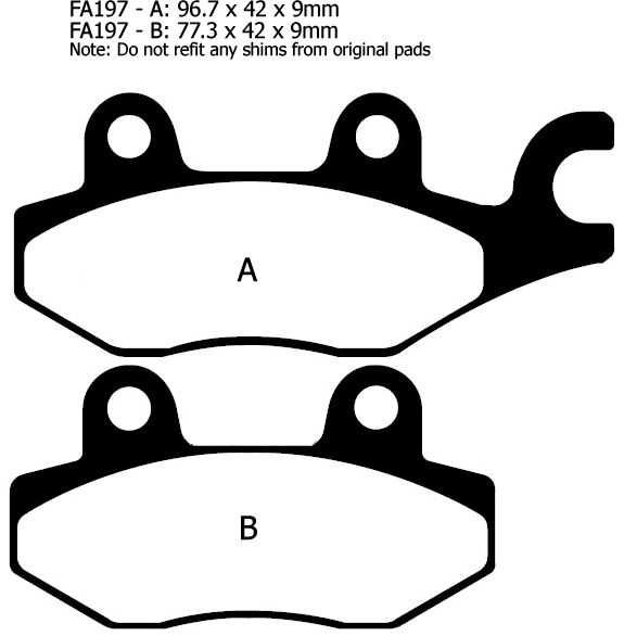 FA197 EBC BRAKE PADS fit AJS EOS 125 REGAL RAPTOR 09-15 | eBay